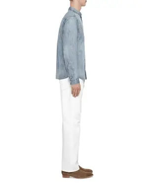 ALLSAINTS Gleason Casual Cotton Denim Shirt - Light Indigo
