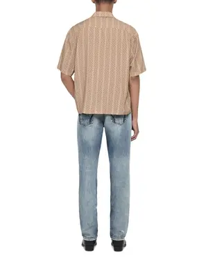ALLSAINTS Quasar Short Sleeve Shirt - Camel/red