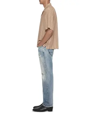 ALLSAINTS Quasar Short Sleeve Shirt - Camel/red