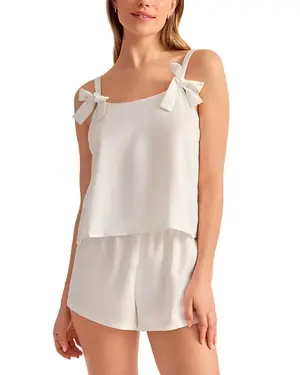 Rya Collection Charmeuse Two Piece Cami Pajama Set - Ivory