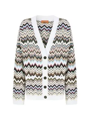 Missoni Wool Blend Zigzag Cardigan