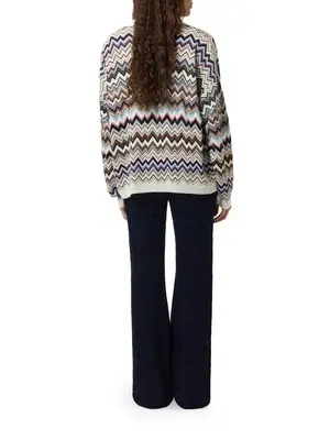 Missoni Wool Blend Zigzag Cardigan