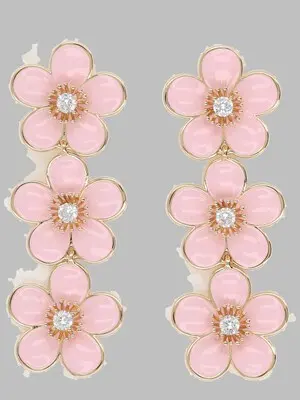 SELF-PORTRAIT Floral Drop Earrings