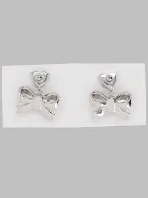SELF-PORTRAIT Crystal Bow Drop Earrings