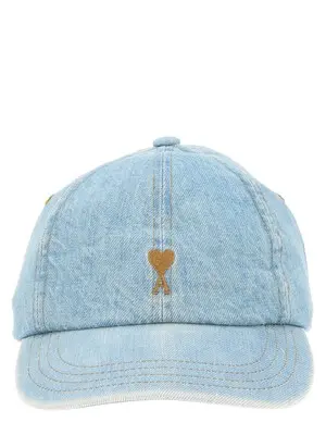 AMI Paris Cappello Da Baseball Con Logo De Caur - Denim