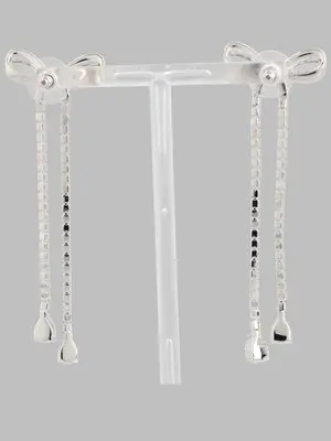 SELF-PORTRAIT Crystal Bow Drop Earrings