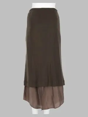 ALYSI Alesi Midi Skirt With Layered Effect - Brown