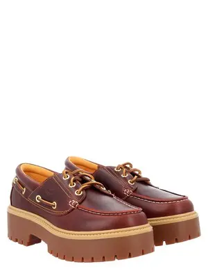Timberland Moc Toe Lace Up Lug Sole Shoes - Bordeaux