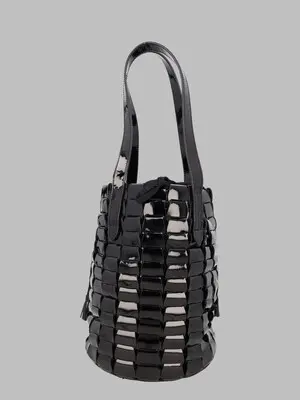 Dragon Diffusion Glossed Braided Leather Bucket Bag