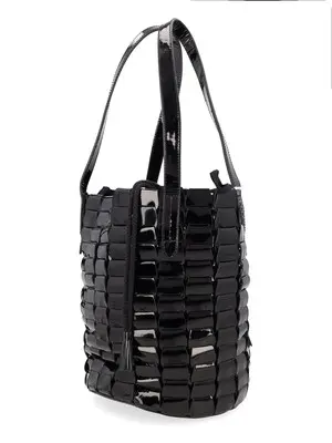 Dragon Diffusion Glossed Braided Leather Bucket Bag