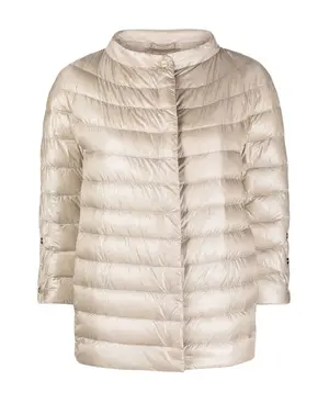 Herno High-collar Quilted Down Jacket - Nude
