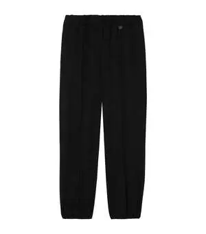 Burberry Wool Twill Sweatpants - Black