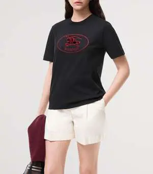 Burberry Cotton Embroidered Equestrian Knight Design T-shirt