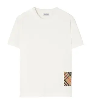 Burberry Cotton T-shirt With Check Patch