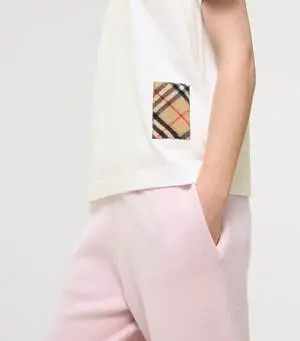 Burberry Cotton T-shirt With Check Patch