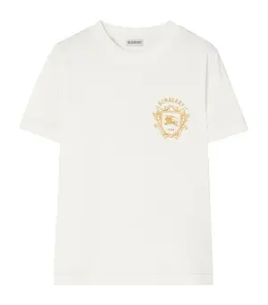 Burberry Cotton Ekd Crest T-shirt - Beige