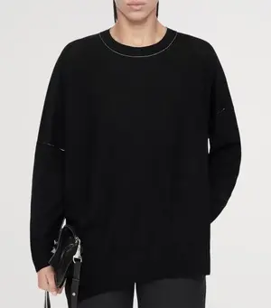 ALLSAINTS Merino Wool Asymmetric Martel Sweater