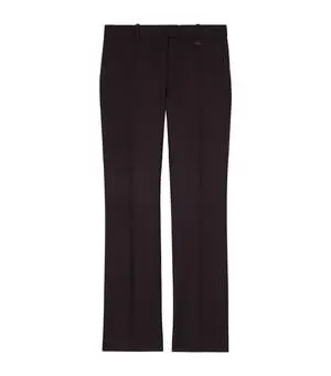 Burberry Wool Check Tailored Trousers