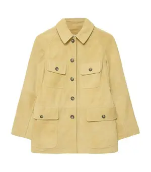 ALLSAINTS Suede Roiya Hunting Jacket - Yellow
