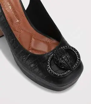 Kurt Geiger Chelsea Platform Pumps With Embellished Eagle Motif