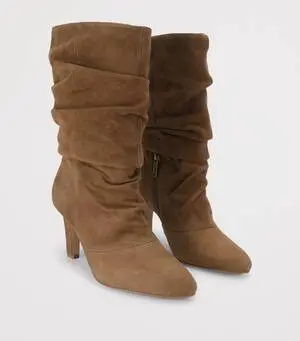 Kurt Geiger Suede Barb Slouch Boots
