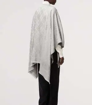 Burberry Wool-cashmere Check Cape