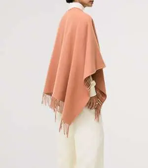 Burberry Wool Reversible Check Cape