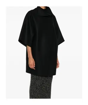 Harris Wharf London Short Sleeve Collared Wool Coat