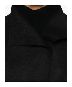 Harris Wharf London Short Sleeve Collared Wool Coat
