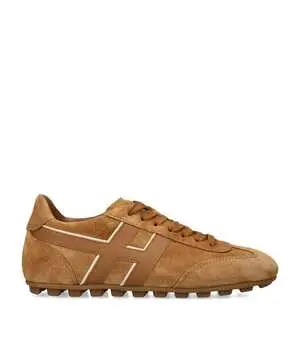 Hogan Suede Allacciato Sneakers - Beige