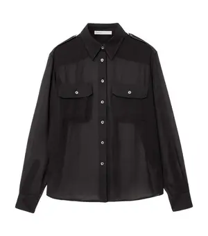 ALLSAINTS Maven Sheer Utility Shirt - Black