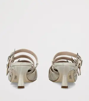 Rodo Leather Paige Heeled Mules 55 - Beige