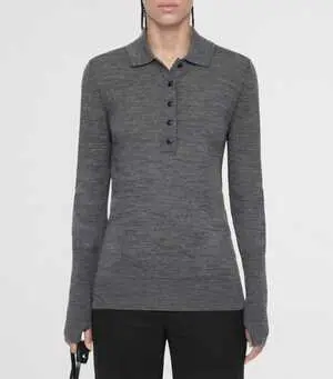 ALLSAINTS Merino Wool Martel Polo Sweater