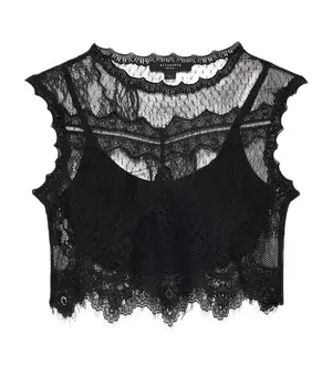 ALLSAINTS Eliza Lace Crop Top