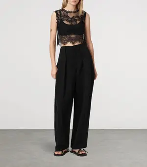 ALLSAINTS Eliza Lace Crop Top