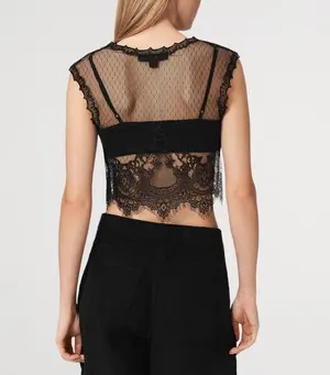 ALLSAINTS Eliza Lace Crop Top