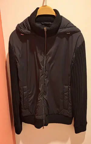 Herno Knitted-panelled Zipped Hooded Jacket