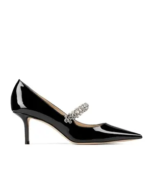 JIMMY CHOO Patent Leather Pumps With Crystals