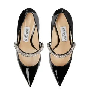 JIMMY CHOO Patent Leather Pumps With Crystals