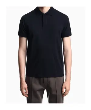 Emporio Armani Logo Patch Short-sleeved Polo Shirt