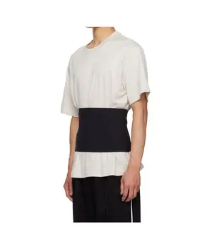 MUGLER Ribbed Round-neck T-shirt