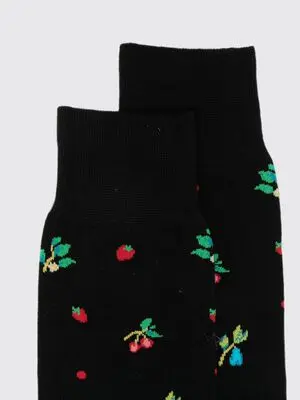 Paul Smith Fruit All-over Print Organic Cotton Socks - Black