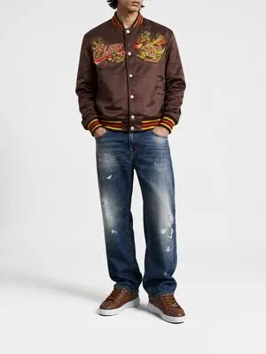 Philipp Plein Embellished Dragon Bomber Jacket