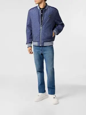 Philipp Plein Bomber Jacket - Blue