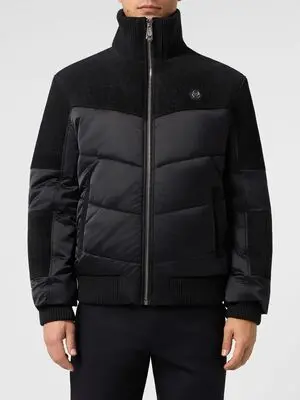 Philipp Plein Puffer Jacket With Textured Paneling