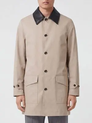 Burberry Jacket With Leather Collar