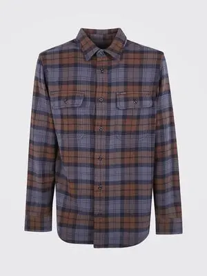Filson Long-sleeve Check Shirt In Cotton Flannel With Flap Pockets - Black