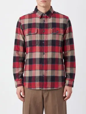 Filson Long-sleeve Check Shirt In Cotton Flannel With Flap Pockets - Red