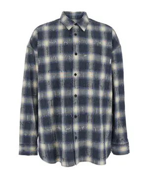 JUUN.J Plaid Long-sleeved Shirt - Black