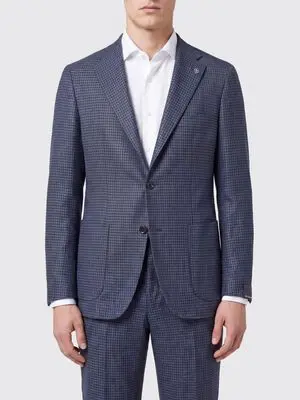 Tagliatore Single-breasted Check Blazer In Wool And Silk With Patch Pockets - Black